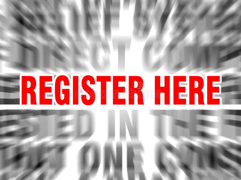 Register here stock vector. Illustration of text, blurred - 147623746