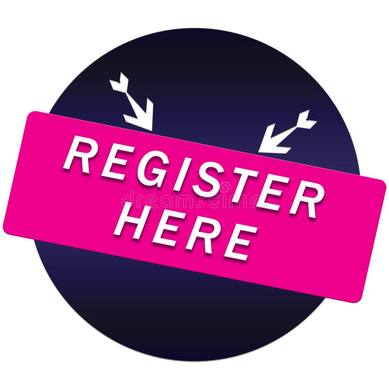 Register here button stock illustration. Illustration of promotion ...