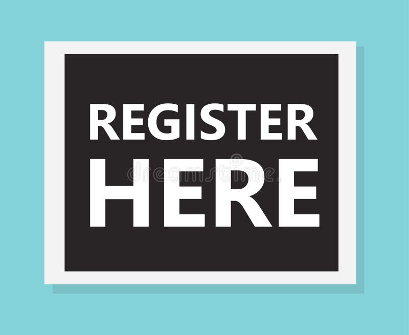 Register here stock illustration. Illustration of white - 28785425