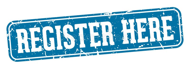 Register Here Rectangular Sign. Register Here Stamp Stock Vector ...