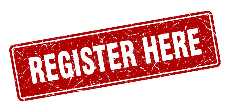 Register Here Sign. Register Here Grunge Stamp Stock Vector ...