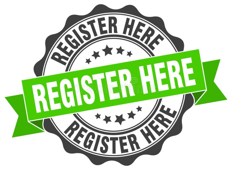 Register hier stempeln vektor abbildung. Illustration von kennsatz ...