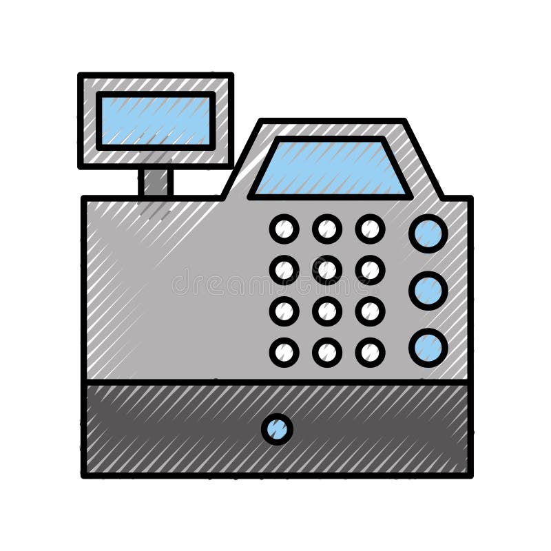 Register Machine Isolated Icon Stock Vector - Illustration of linear ...