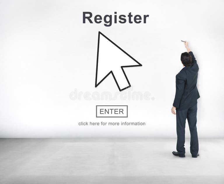 Register Member Homepage Browsing Digital Concept Stock Photo - Image ...