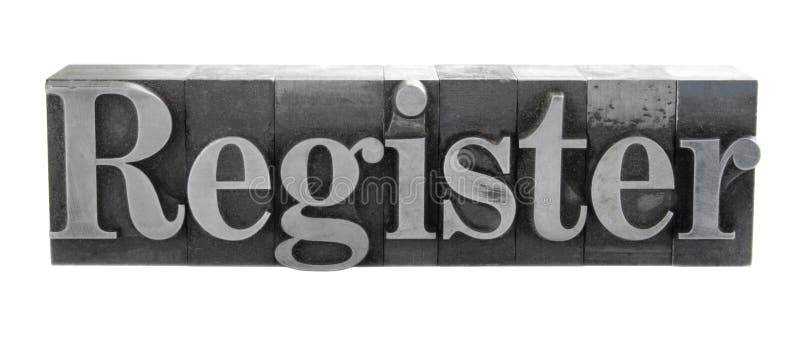 Register in metal type stock photo. Image of letters - 2738562