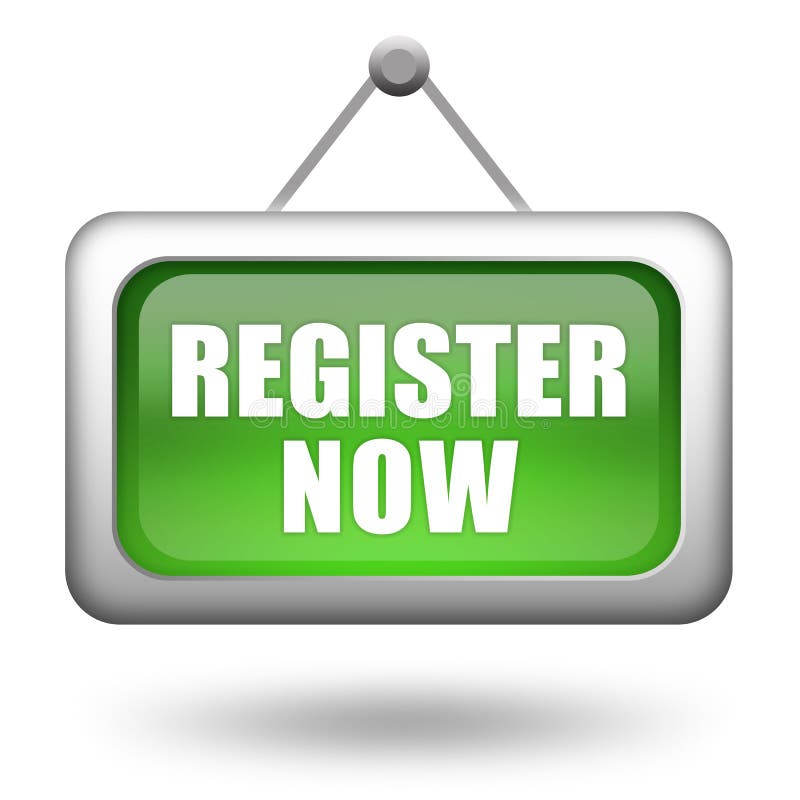 Register now stock illustration. Illustration of badge - 15721619