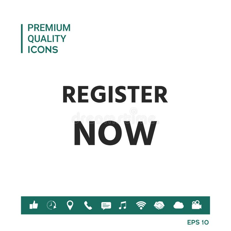 Register now button stock vector. Illustration of register - 108869824