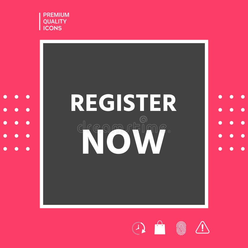 Register Now Button. Graphic Elements for Your Design Stock Vector ...