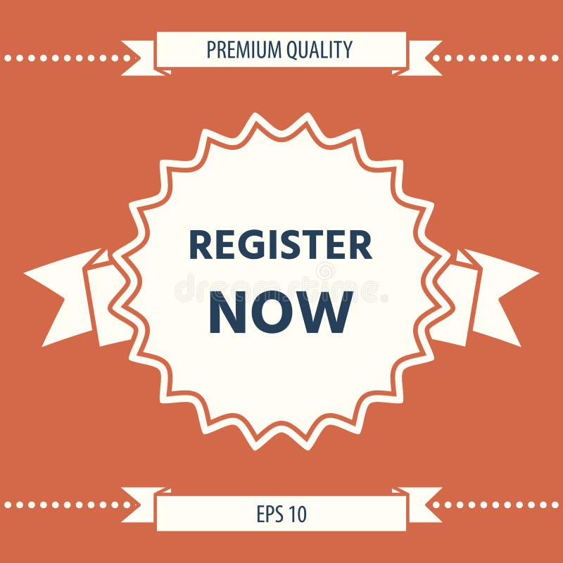 Register now button stock vector. Illustration of order - 121115120