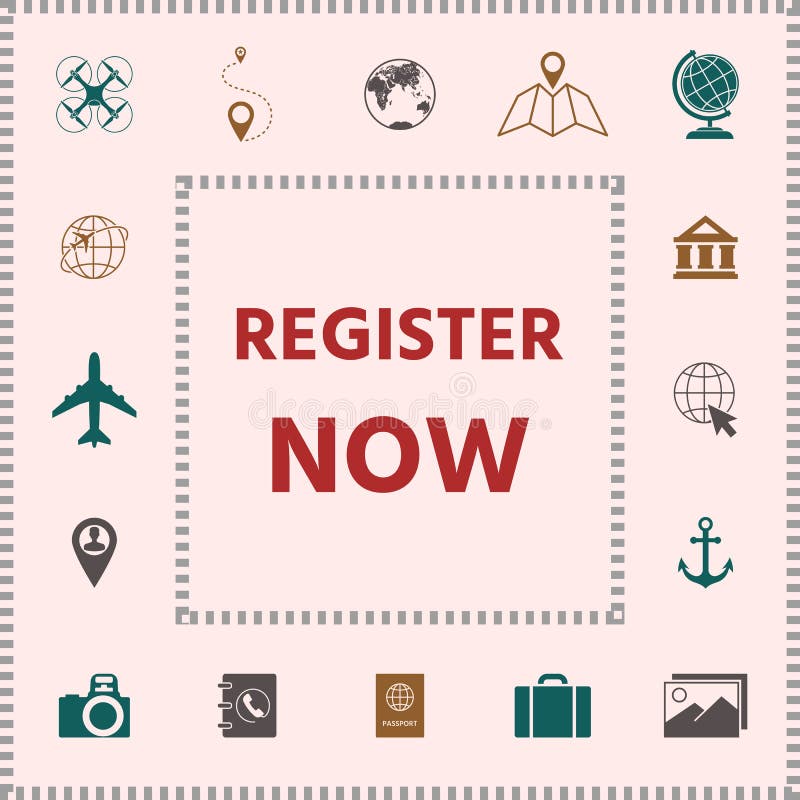 Register Now Button . Elements for Your Design Stock Vector ...