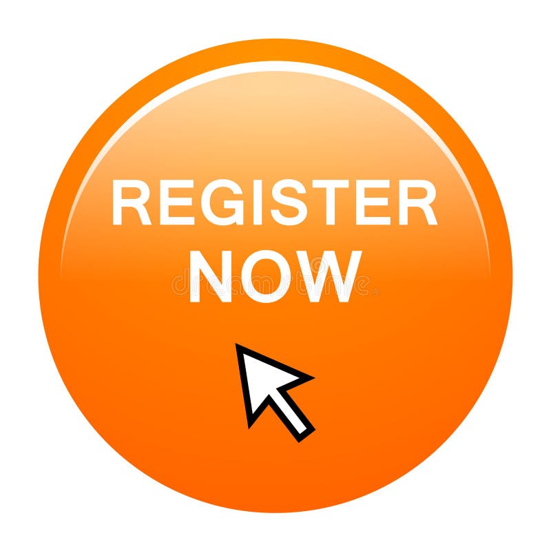 Registered Symbol Icon Shiny Bright Orange Round Button Illustration ...