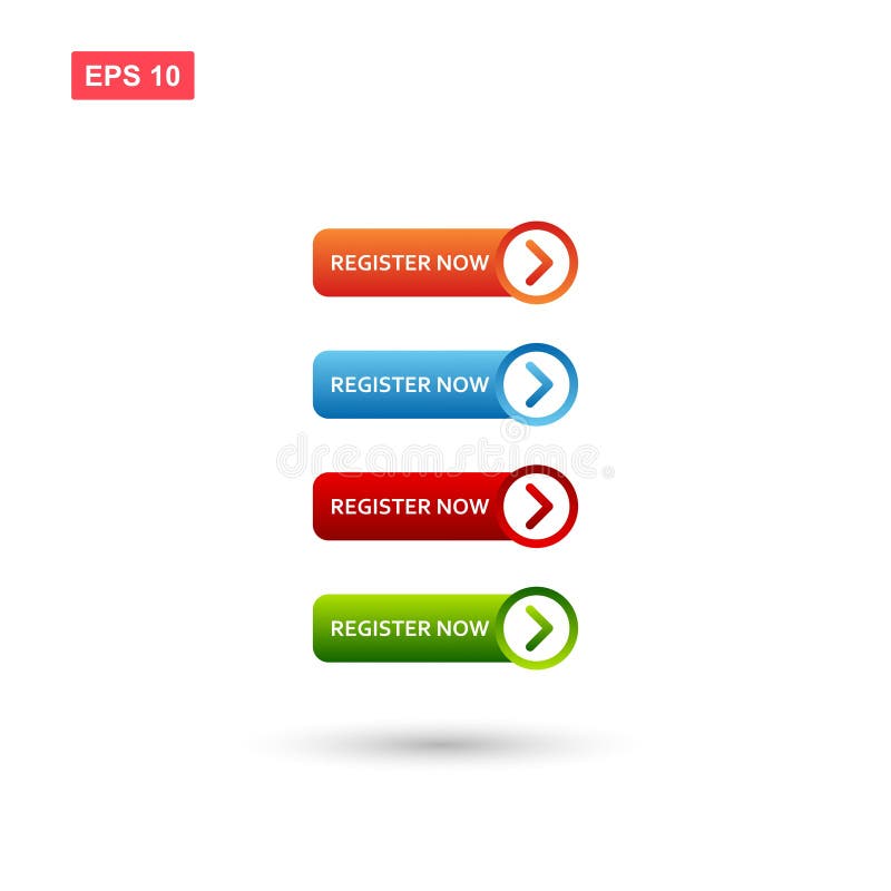 Poster of Blank Web Buttons with Arrows Stock Illustration ...