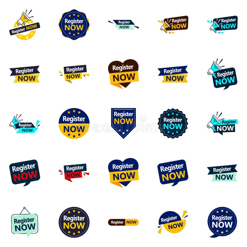 Register Now 25 Eye Catching Typographic Designs To Boost Registration ...