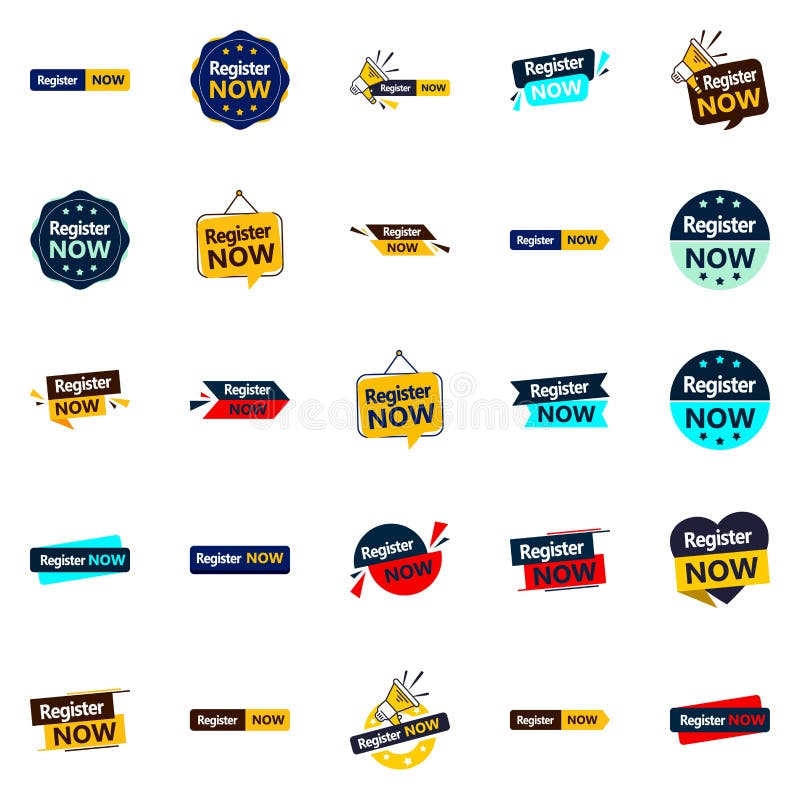 Register Now 25 Eye Catching Typographic Designs To Boost Registration ...