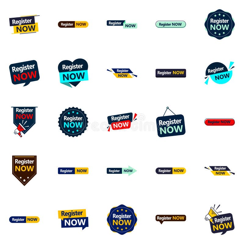 Register Now 25 Fresh Typographic Elements for a Modern Registration ...