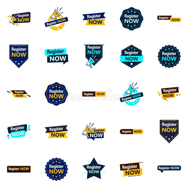 Register Now 25 Fresh Typographic Elements for a Modern Registration ...