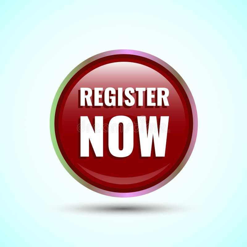 Register Now Icon Button Design Illustration Stock Vector ...