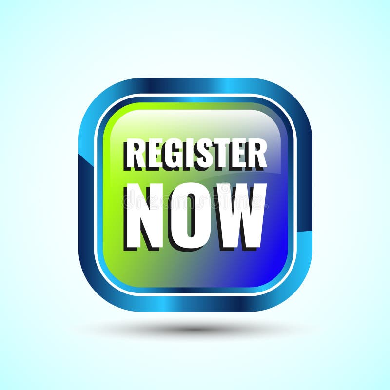 Register Now Icon Button Design Illustration Stock Vector ...