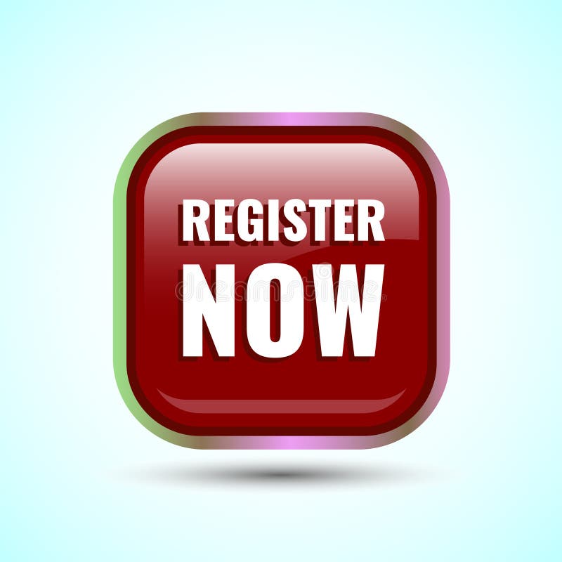 Register Now Icon Button Design Illustration Stock Vector ...