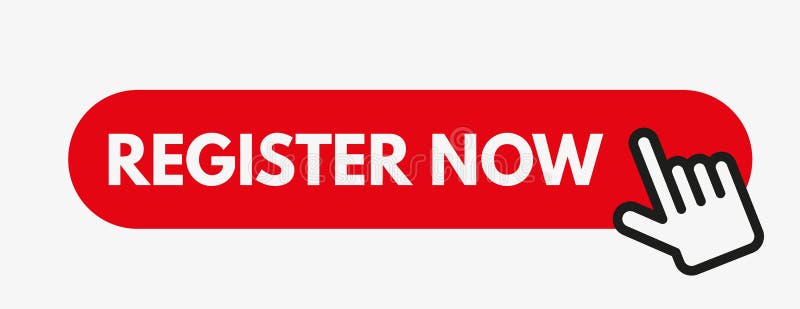 Register Now Icon with Cursor Arrow and Button Stock Vector ...