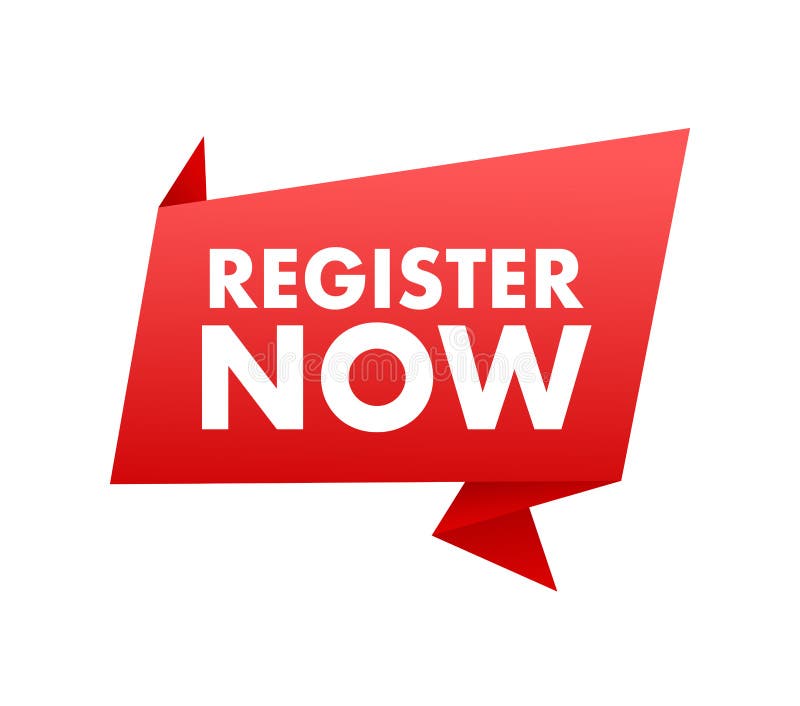 Register Now Icon, Emblem, Label. Vector Illustration. Stock Vector ...