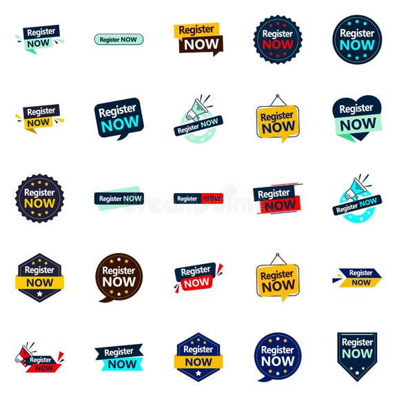 Register Now 25 Modern Typographic Designs for Increased Registration ...