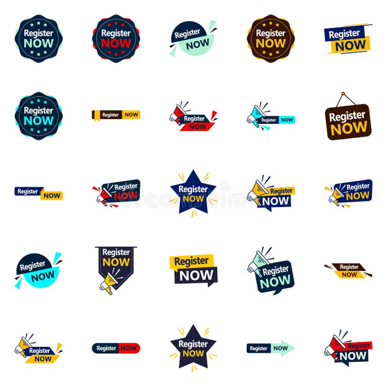 Register Now 25 Modern Typographic Designs for Increased Registration ...