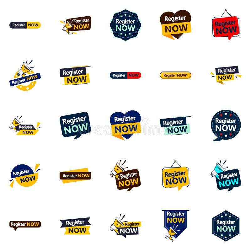 Register Now 25 Modern Typographic Elements for Promoting Registration ...