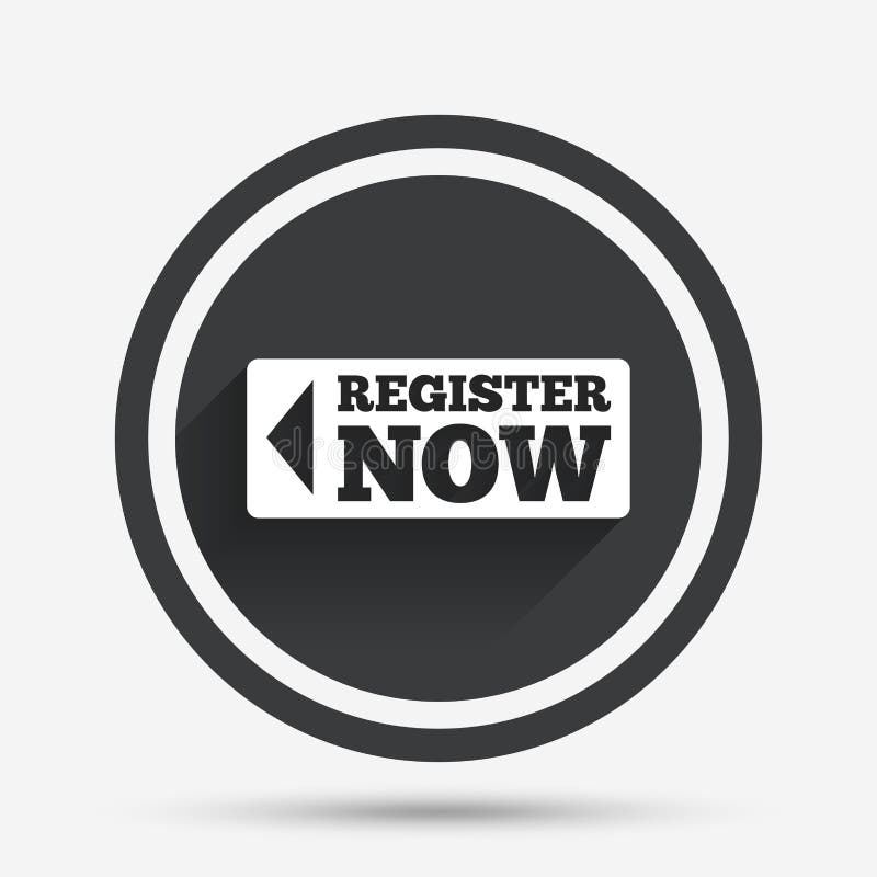 Register Now Sign Icon. Join Button Symbol Stock Vector - Illustration ...