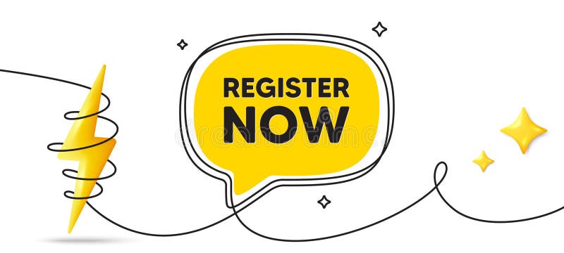 Register Now Tag. Free Registration Offer. Continuous Line Art Banner ...