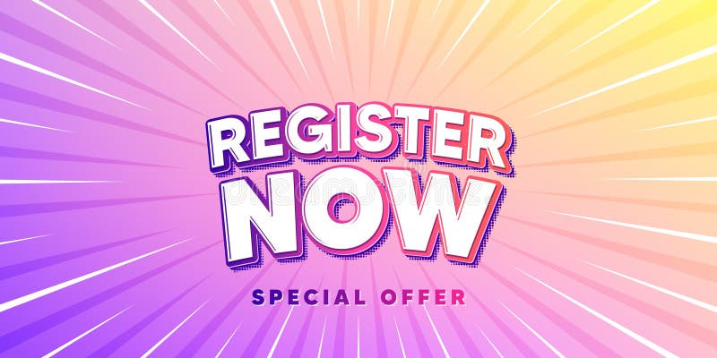 Register Now Tag. Free Registration Offer. Offer Sun Rays Banner ...