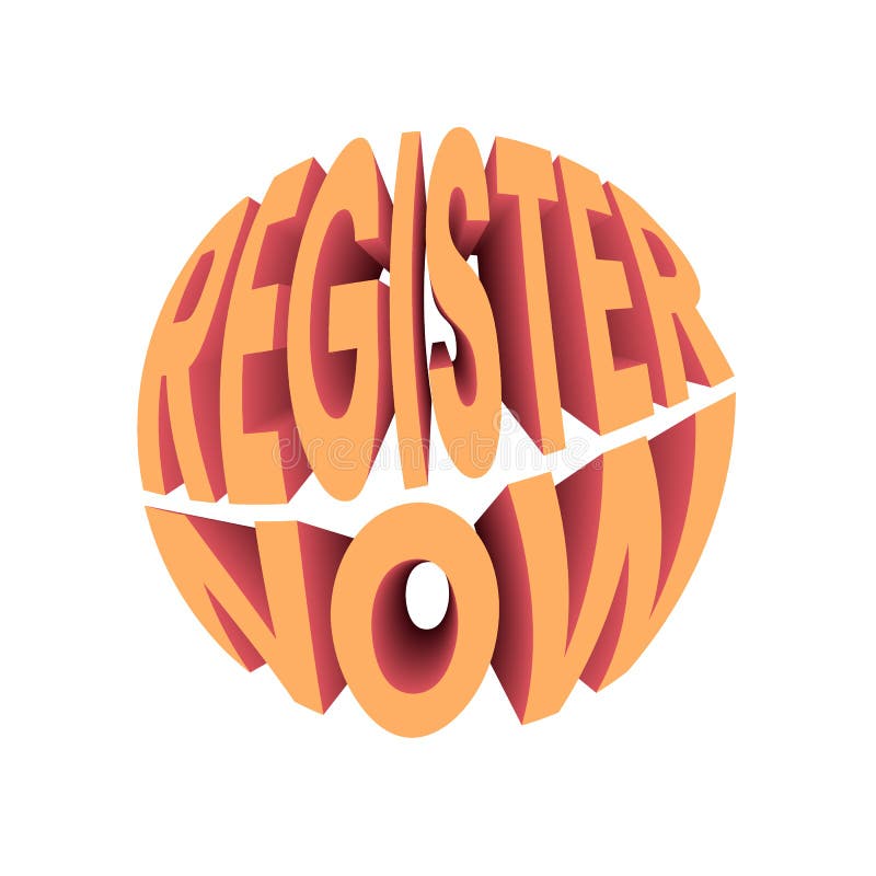 Register Now Text. Retro Style Design Typography. Stock Vector ...