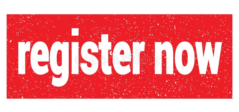 Register Now Text Written on Red Stamp Sign Stock Illustration ...
