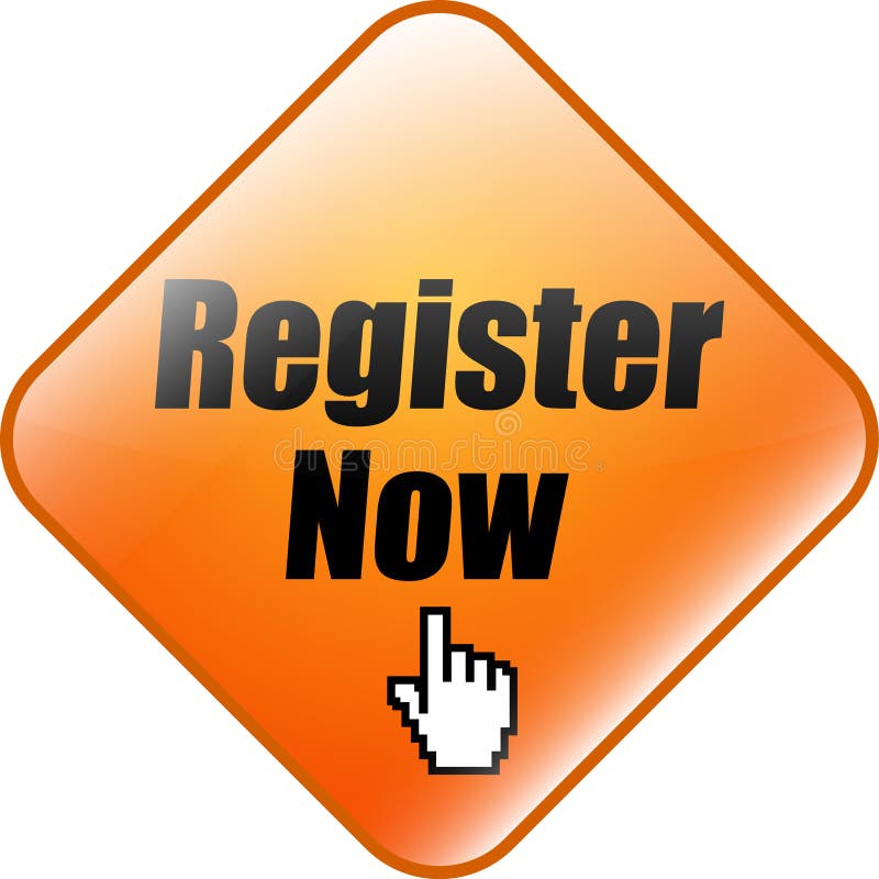 Register now web button stock illustration. Illustration of hand ...