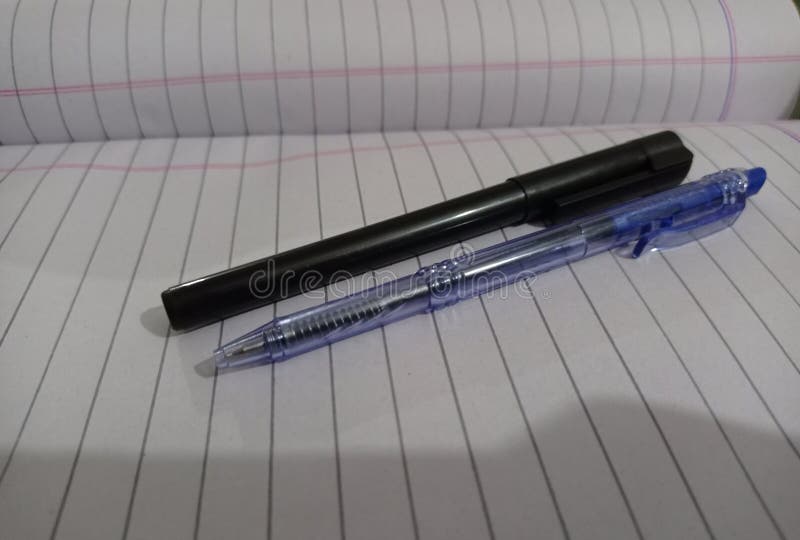 Register Paper Copy Black and Blue Pen Stock Image - Image of black ...