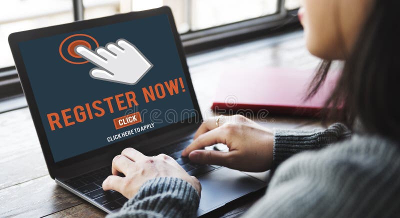 Register Registration Enter Apply Membership Concept Stock Image ...