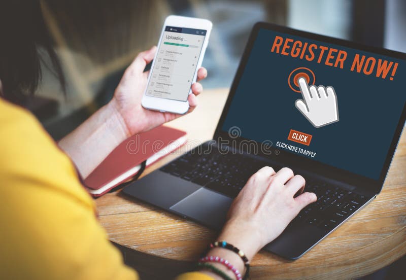Register Registration Enter Apply Membership Concept Stock Image ...