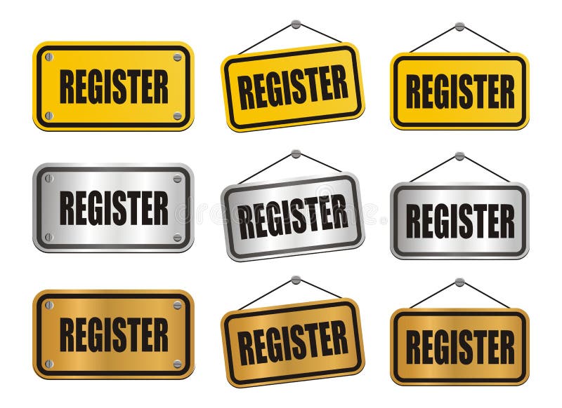 Register Sign Logo Template Illustration Design. Vector EPS 10 Stock ...