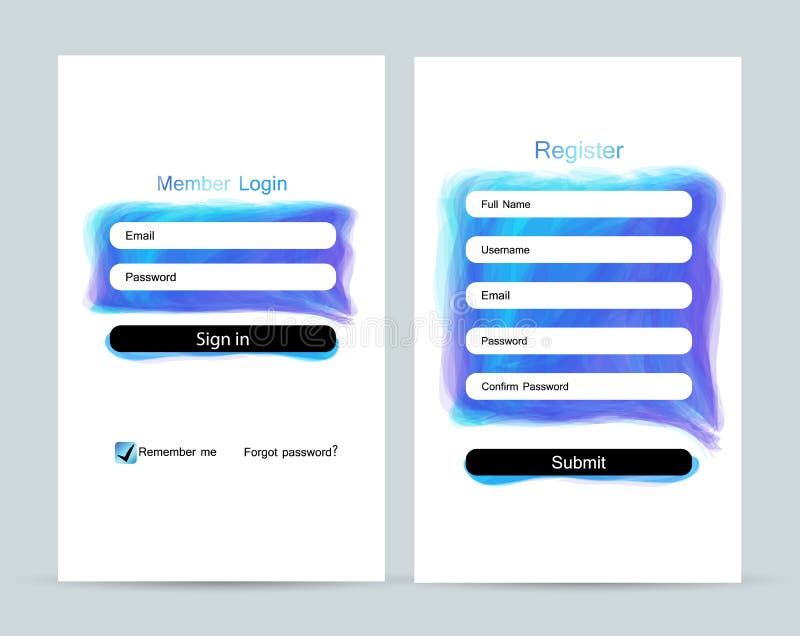 Register Sign in for Website, Mobile Apps Stock Illustration ...