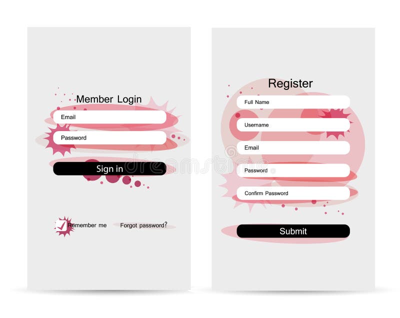 Register, Mobile App Ui Design, Vector Stock Vector - Illustration of ... Register, Mobile App Ui Design, Vector Stock Vector - Illustration of ...
