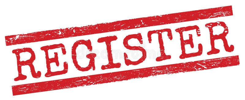 REGISTER Text on Red Lines Stamp Sign Stock Illustration - Illustration ...