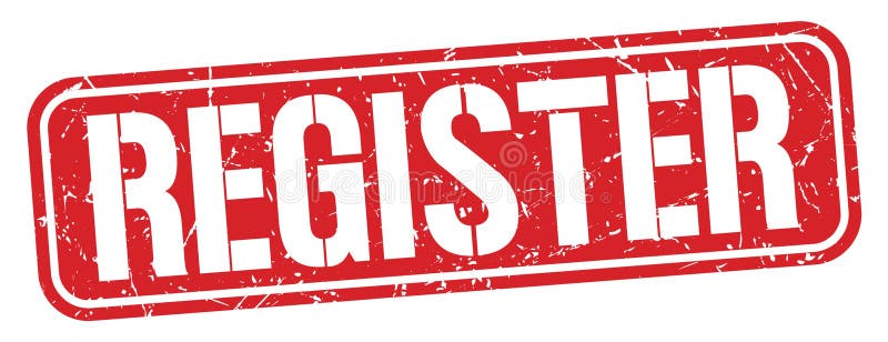 REGISTER Text Written on Red Stamp Sign Stock Illustration ...