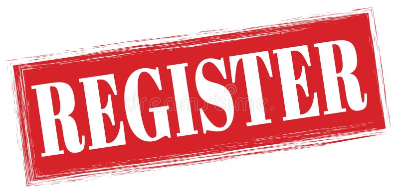 REGISTER Text Written on Red Stamp Sign Stock Illustration ...