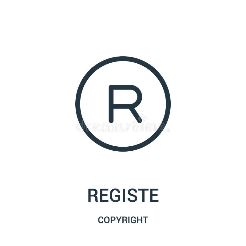 Registered icon or button stock vector. Illustration of business - 6422551