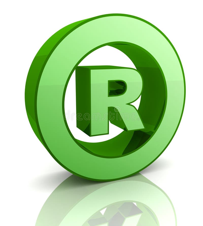 Registered Mark 3d Illustration Isolated Stock Illustration ...