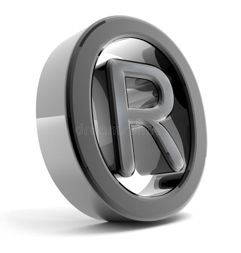 Registered Mark Sign stock illustration. Illustration of metallic ...