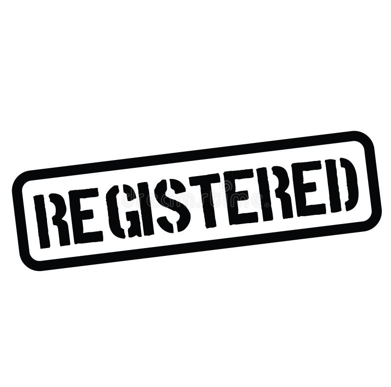 Registered rubber stamp stock vector. Illustration of member - 125381929