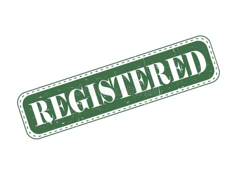 Registered Rubber Stamp Seal Stock Illustrations – 944 Registered ...