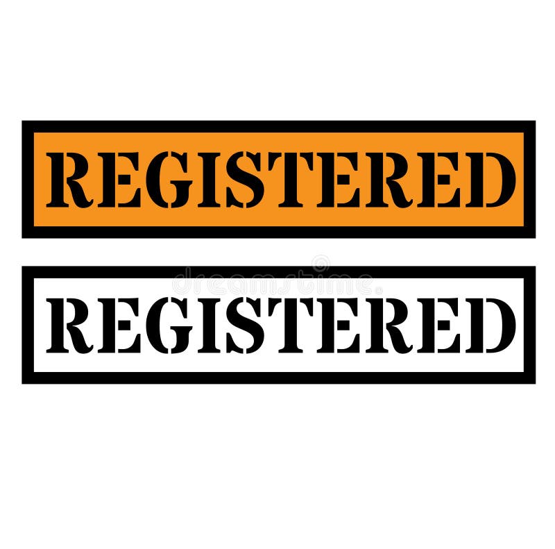 Registered sign , label stock vector. Illustration of label - 123418855