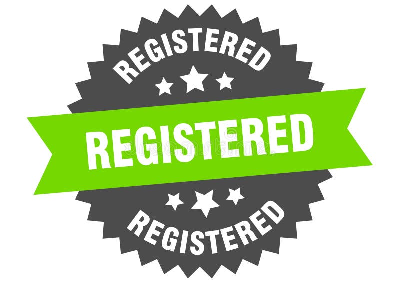 Registered stock vector. Illustration of band, registered - 160544942